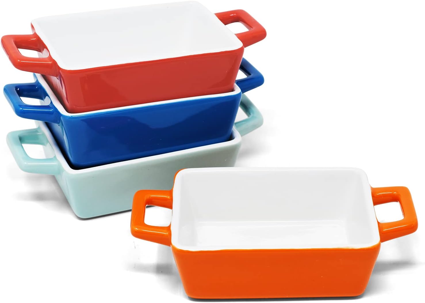 Joeji's Kitchen Set of 4 Mini Rectangle Ceramic Oven Baking Dishes ...