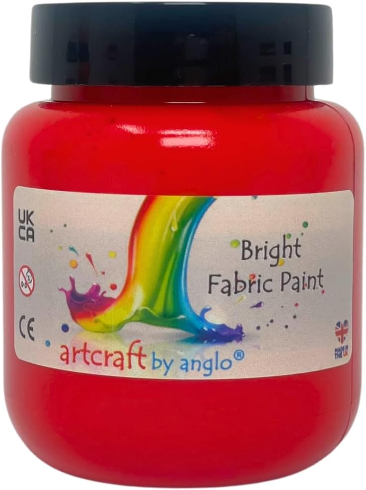 artcraft by anglo Red Fabric Paint 100ml - Permanent Fabric Paint for ...