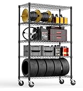Amazon.com: M MZG 1400 lbs 4 Tier Storage Rack Metal Wire Shelving Unit ...