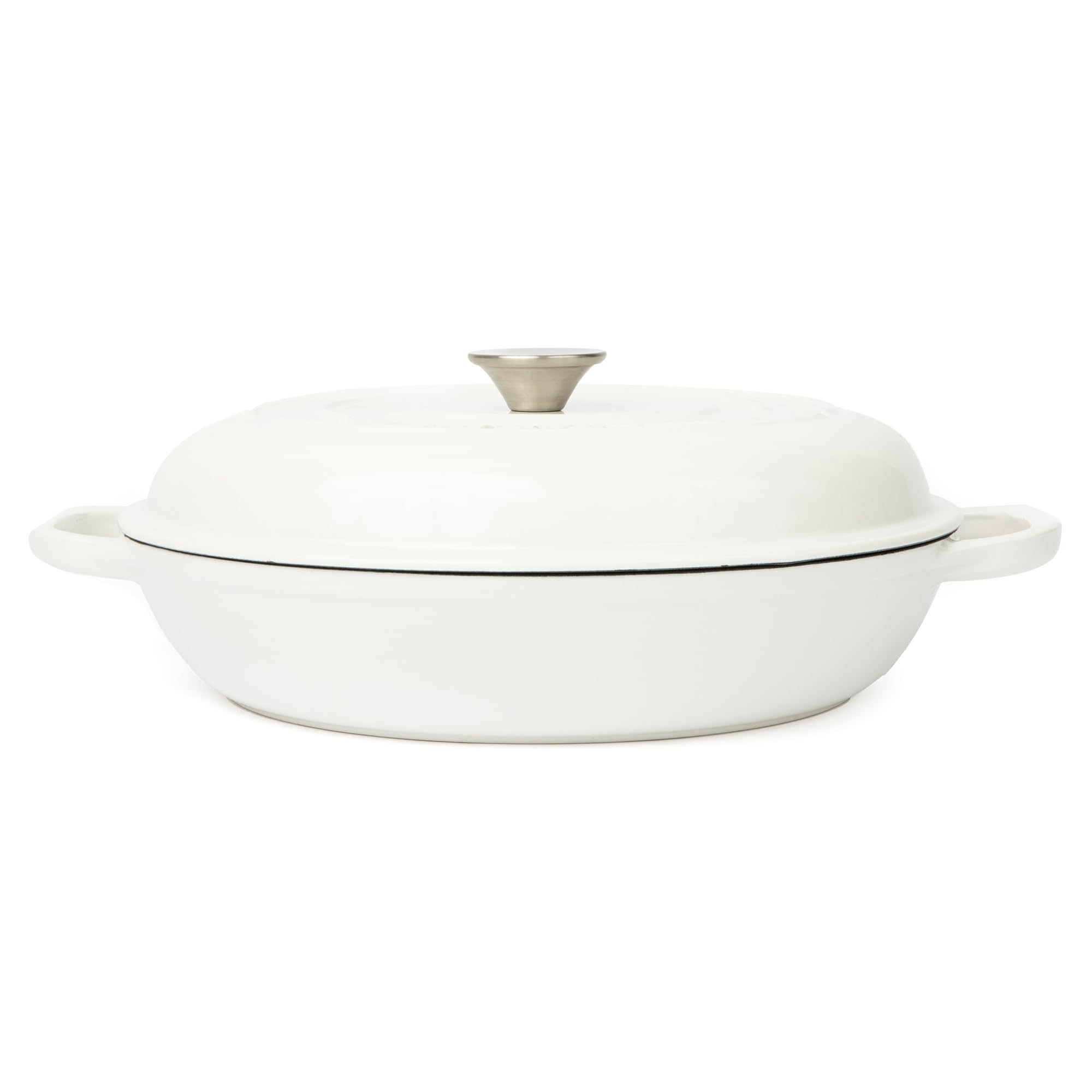 Amazon.com: Larder & Vine Enameled Cast Iron Braiser | 3.6 qt Braiser ...