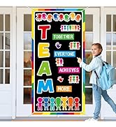 Amazon.com: Wiooffen Boho Classroom Colorful Welcome Door Cover Back to ...