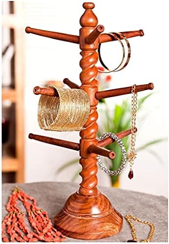 Amazon.com: Sharvgun Handmade Women's Wooden Bangle Stand Holder With ...