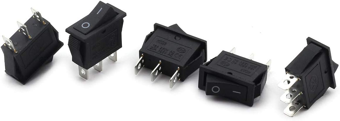 Amazon.com: Longdex 5pcs AC 250V 16A ON/Off Boat Rocker Switch Small ...