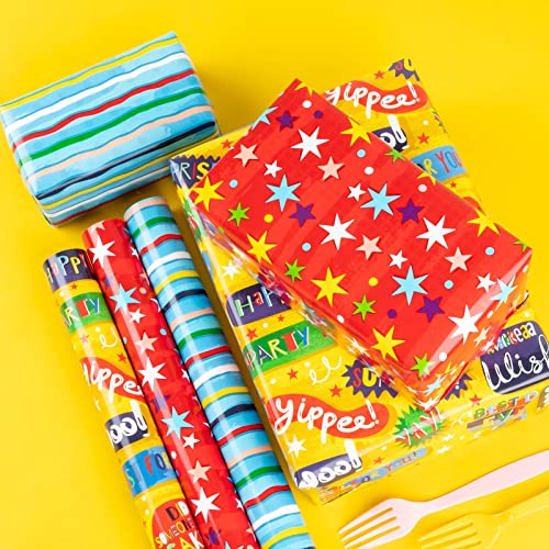 Snapklik.com : MAYPLUSS Birthday Wrapping Paper Roll - Mini Roll - 17in ...