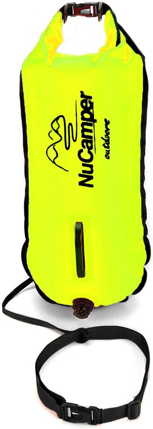 Amazon.com : NuCamper Swim Buoy for Open Water Swimmers With Adjustable ...