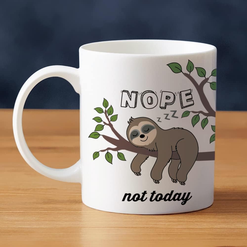 Amazon.com: Decodyne Funny Sloth Coffee Mug - Cute Sloth Gifts For ...