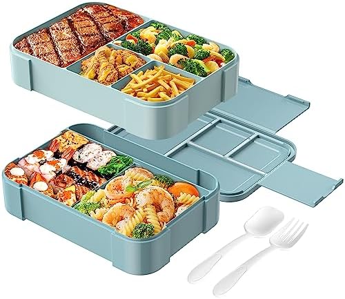 Amazon.com: Cherrysea Stackable Bento Box Large Adult Lunch Container 6 ...