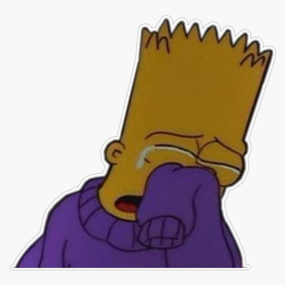 Amazon.com - Sad Boi Bart Vinyl Waterproof Sticker Decal Car Laptop ...