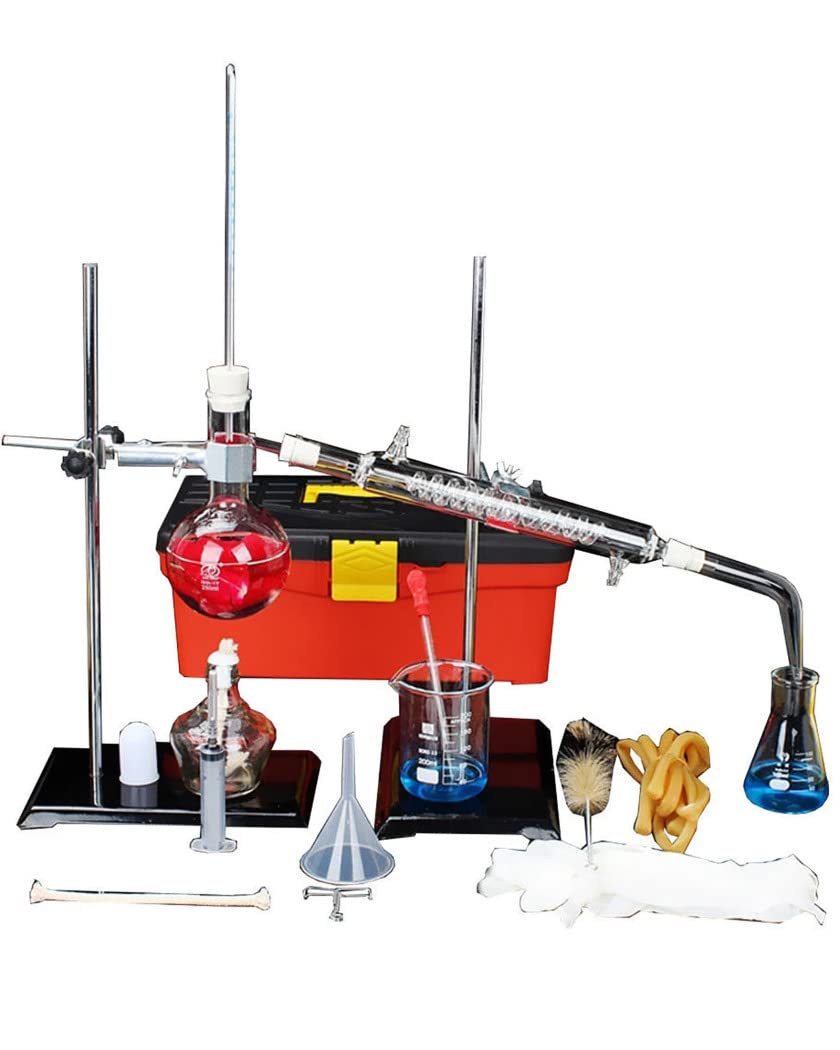 Buy YNB 24Pcs Lab Essential Oil Distiller Kit 250ML Glassware Wate ...