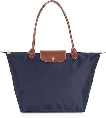 Longchamp Womens Mixed Media Nylon Shoulder Handbag Navy Large ...