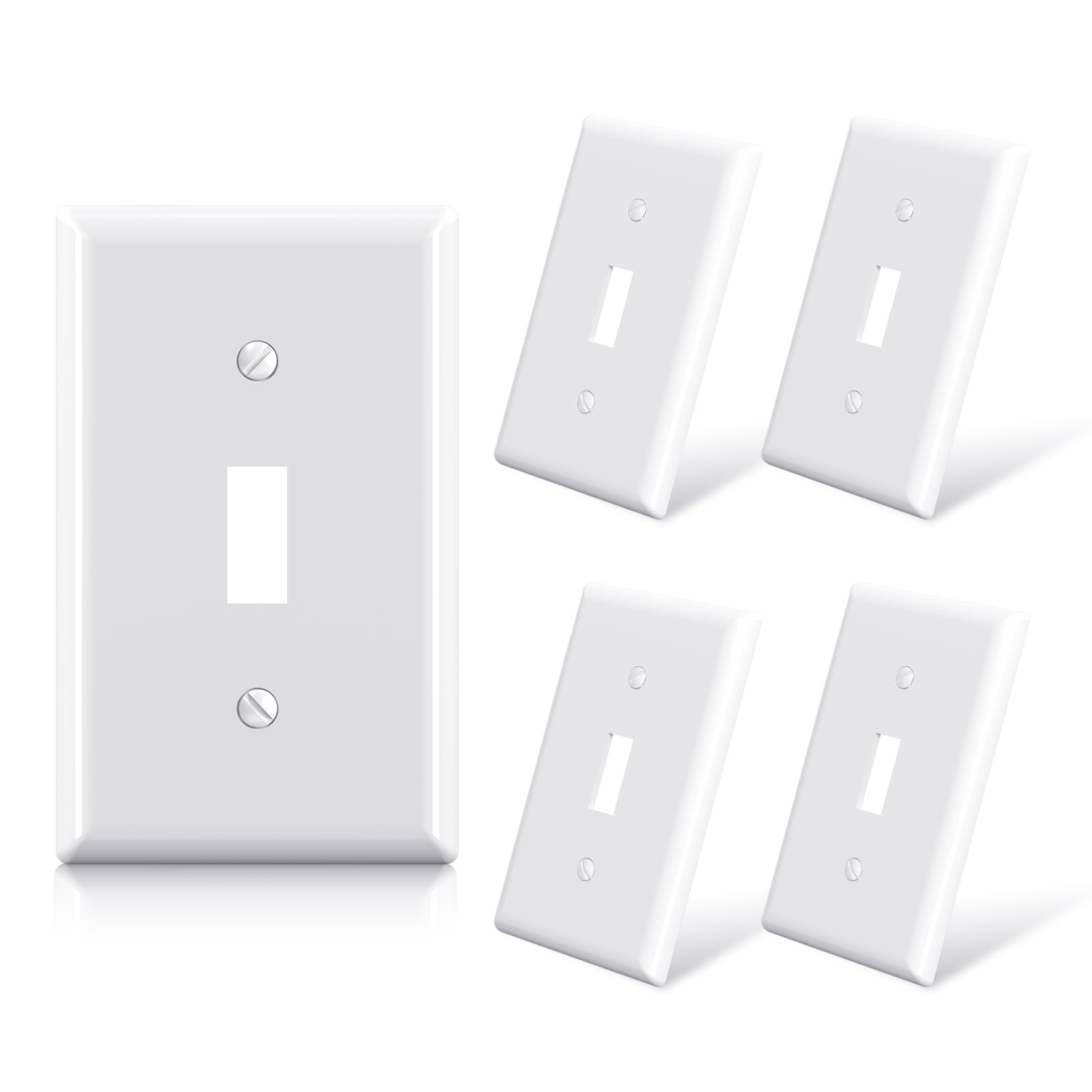 ELEGRP Toggle Light Switch Wall Plate, 1-Gang Standard Size Switch ...