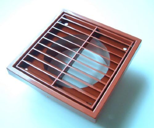 100mm Fixed louvre Extractor Fan Wall Vent Terracotta : Amazon.co.uk ...