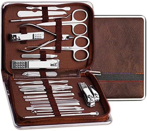 Amazon.com : Kowca 7-Piece Manicure Set for Men & Women - Stainless ...