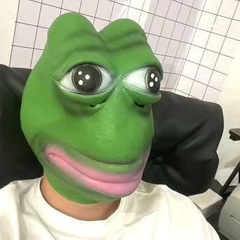 Amazon.com: Jeweduo Halloween Realistic Funny Frog Mask for Adults Full ...