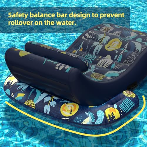 Sunikko X 2-in-1 Pool Floats, Inflatable Pool Floats Adult Lounge Chair ...
