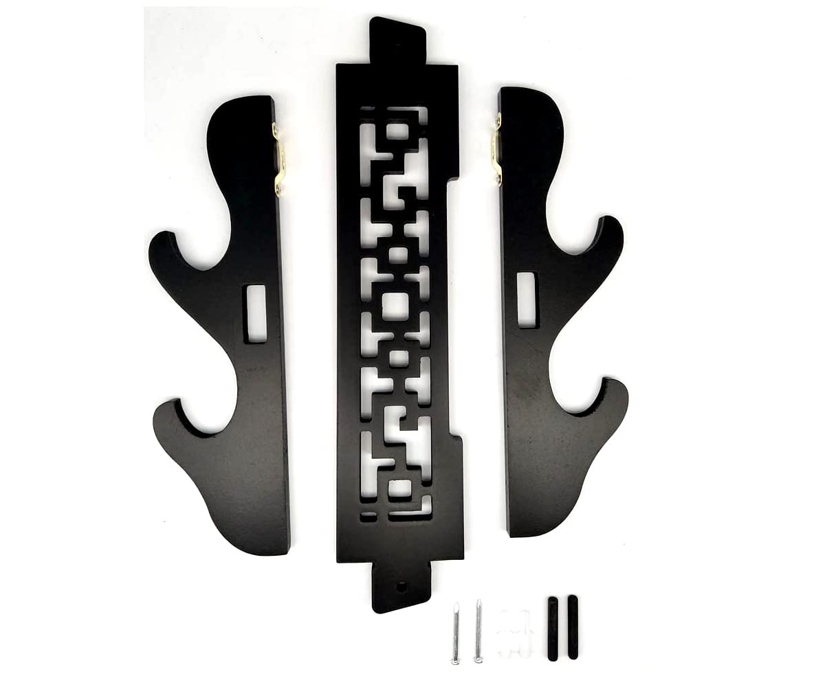 Snapklik.com : MANNIFEN 2 Tier Sword Holder Wall Mount Samurai Sword ...