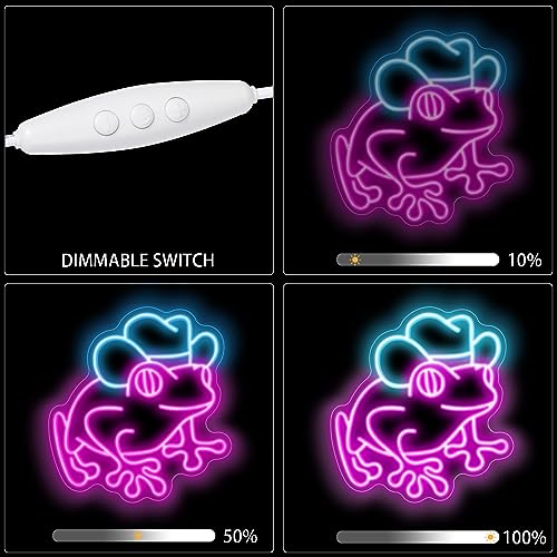 Cowboy Frog Neon Sign for Wall Decor Frog with Cowboy Hat Led Neon ...