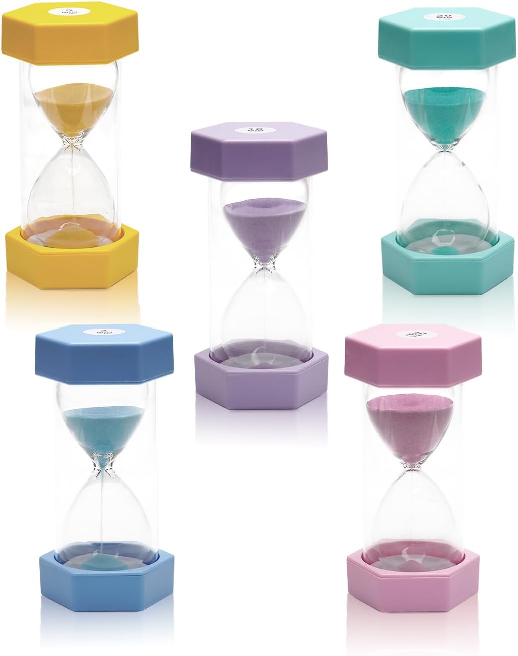 Amazon.com: 4 Pcs Marcaron Colorful Hourglass, Sand Timer, Hourglass ...