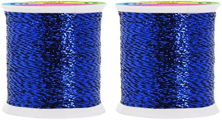 Amazon.com: Mandala Crafts Blue Metallic Embroidery Thread Set - Blue ...