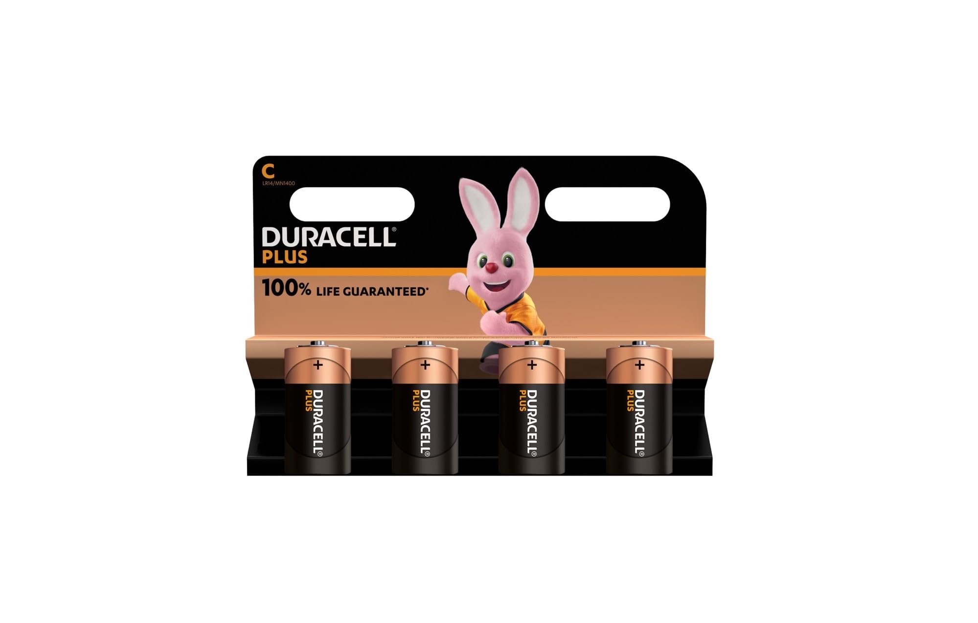 4X Duracell C Plus (1 Blister Pack of 4 Batteries) 4 Batteries (LR14 ...