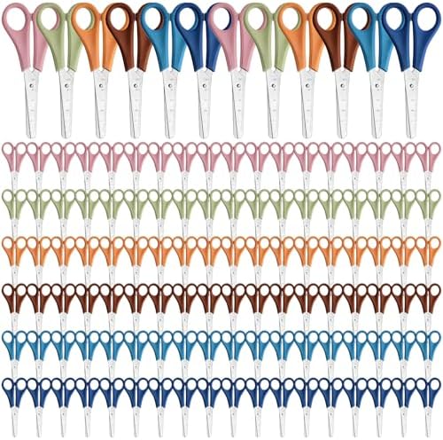 Amazon.com: Lasnten 120 Pcs Colorful Scissors Bulk 5cm Scale Blunt Tip ...