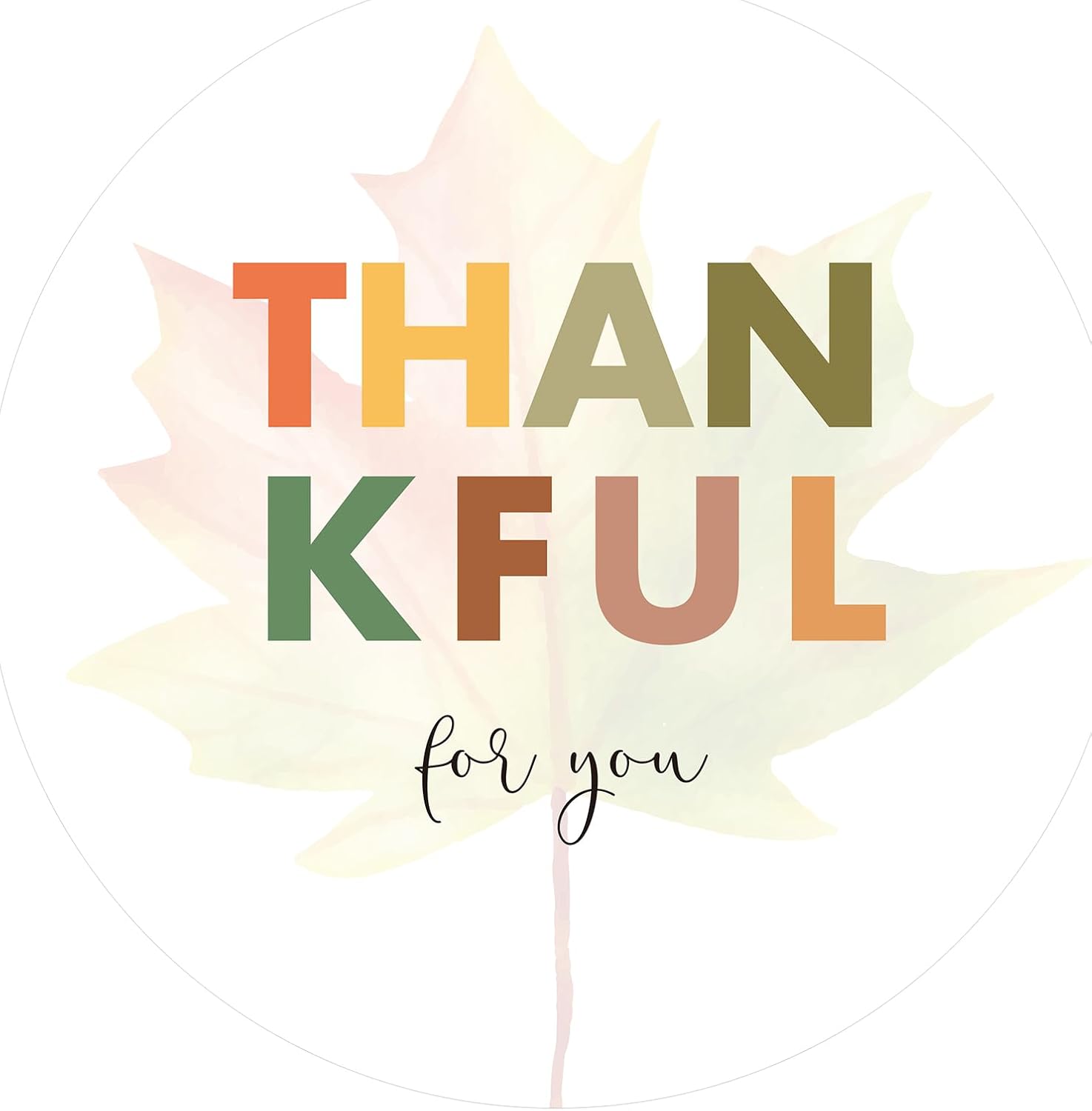 Amazon.com : Anwyll Thankful for You Stickers - Happy Thanksgiving Gift ...