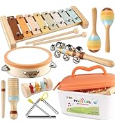 Amazon.com: LOOIKOOS Xylophone for Kids Wood Xylophone with 2 Mallets ...