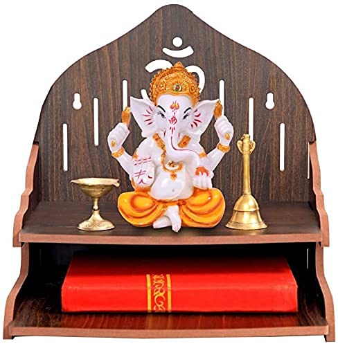 Buy Volbit Wooden Wall ed Puja Temple Wood God Stand for Art and Craft ...