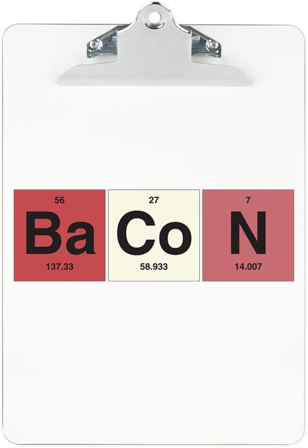 Amazon.com : Clipboard Bacon Periodic Table of Elements : Office Products