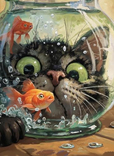 Amazon.com: Paint by Numbers for Adults and Kids Beginner Curious, Cat ...