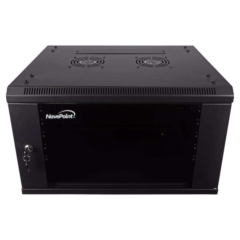 Navepoint 6u Server Cabinet Wall Mount Rack Enclosure Includes 2 ...