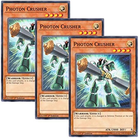 Amazon.co.jp: 【 3枚セット 】遊戯王 英語版 LED3-EN042 Photon Crusher フォトン・クラッシャー ...
