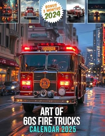 Art of 60s Fire Trucks Calendar 2025: Delight in Over a Year of ...