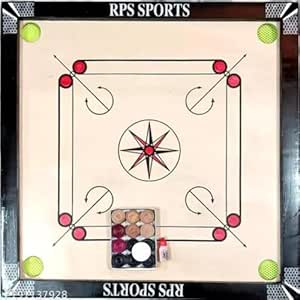 Buy RPS Sports 26x26 Inch Carrom Board 24 Wood Coin+Striker+Powder ...