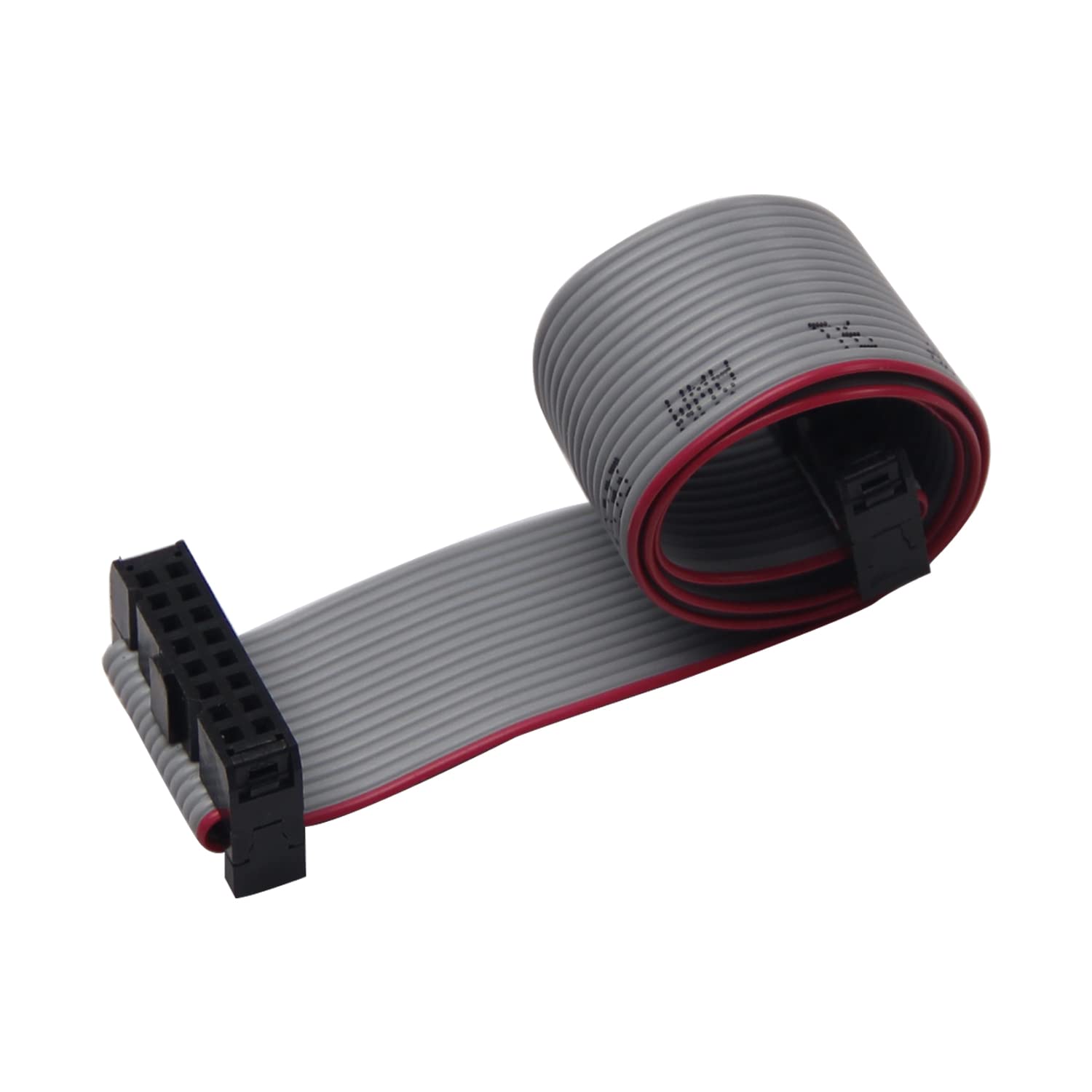 Amazon.com: Fielect 2pcs IDC 16 Pin Connector Gray Wire Flat Ribbon ...