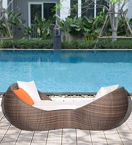 Outdoor Lounger in Capuccino Finish by GEBE : Amazon.in: Home & Kitchen