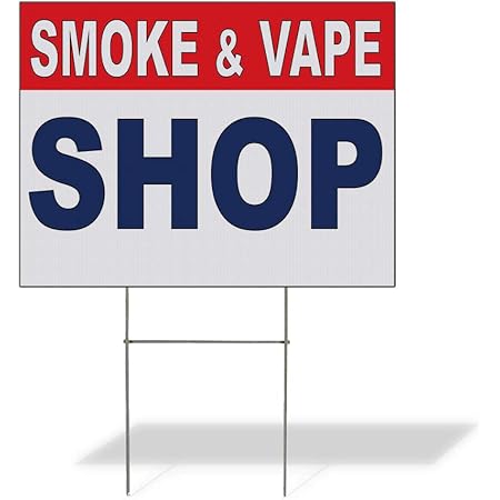 Amazon.com : NEXT LEVEL SIGNS | Smoke Shop Yard Signs 5-Pack | 24 W x ...