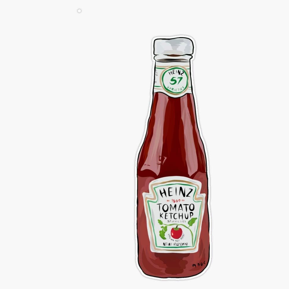 Amazon.com: Ketchup Bottle Sticker Vinyl Bumper Sticker Decal ...