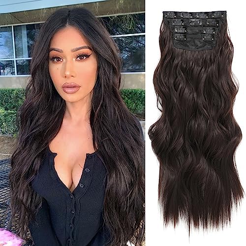 Amazon.com : Not Tangled 20 Inch Long Wavy Synthetic Hair Extensions ...