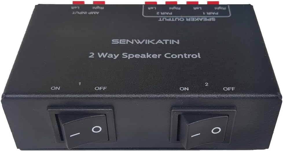 Amazon.com: SENWIKATIN 2-Way Speaker Selector, Passive 2 Zone ...