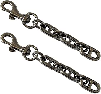 Amazon.com: 2Pcs Purse Strap Extender Gunmetal Bag Extender Chain Metal ...