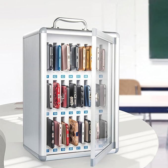 Clefairy Mobile Phone Safe 24 Slots Transparent Mobile Phone Lock Box ...