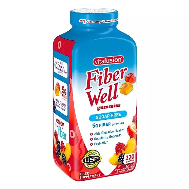 Fiber Well Gummies (Pack com 2) - 220 Ct. - Gomas de Fibra para uma ...