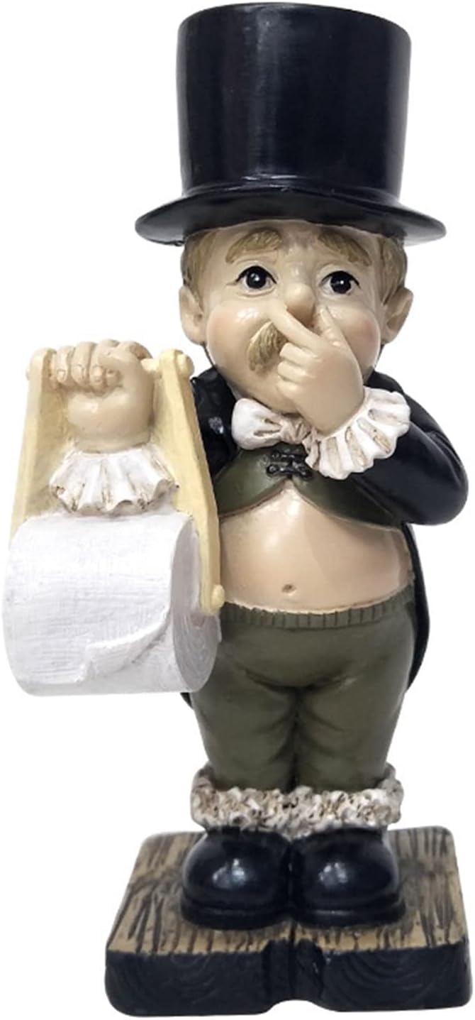Amazon.com: Altsuceser Toilet Butler Statue with Toilet Paper Holders ...