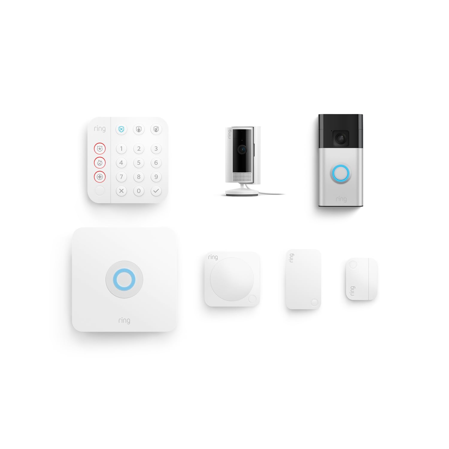 Amazon.com: Ring Alarm 5-Piece Kit with Ring Battery Doorbell and Ring ...