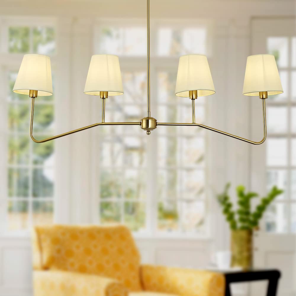 4-Lights Kitchen Island Linear Pendant Lighting Fixture, Classic Linear ...