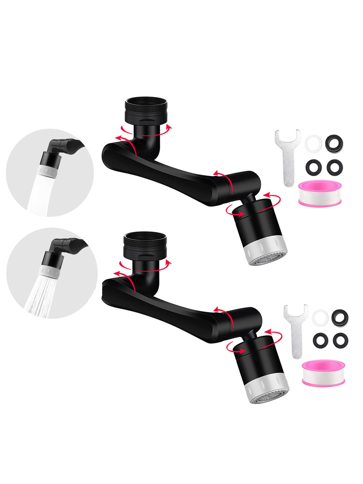 Universal 360°+ 1080 Swivel Robotic Arm Swivel Extension Faucet Aerator ...