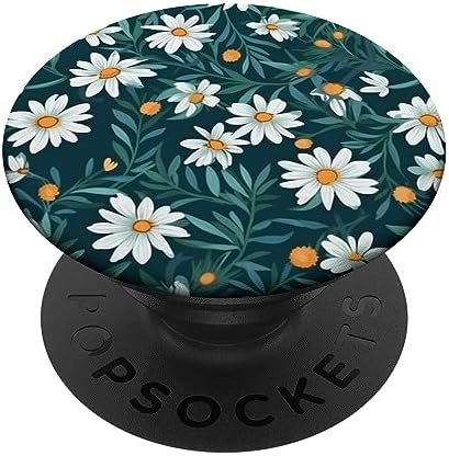 Amazon.com: White Daisy Flower Floral Botanical Sage Green PopSockets ...