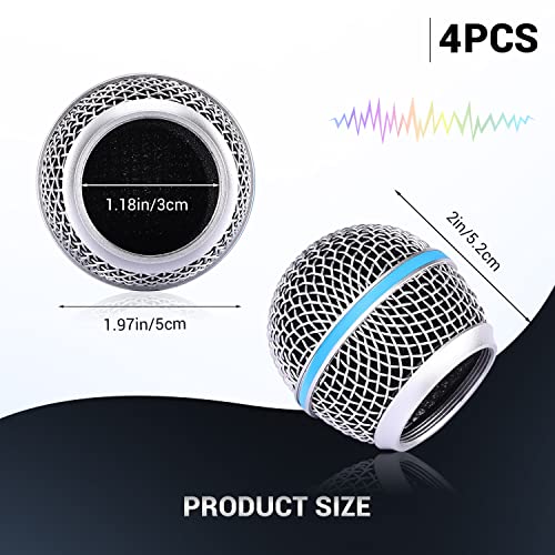 Snapklik.com : Facmogu Beta58A Steel Mesh Microphone Grill Head, Blue ...