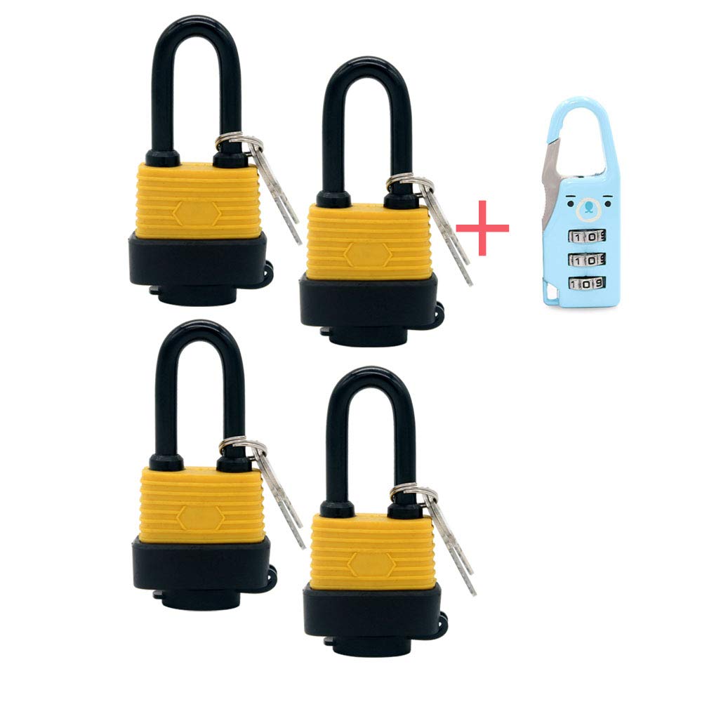 Laminated Waterproof Padlock, Wide Body - Weather Resistant Outdoor ...
